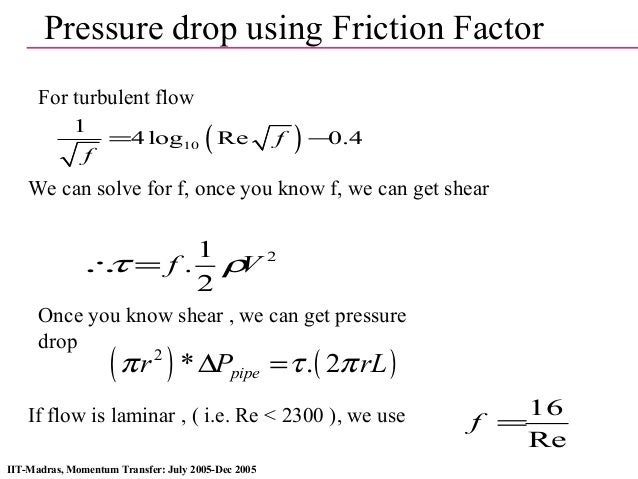 Pipe Flow Friction factor in fluid mechanics