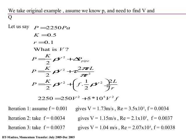 Pipe Flow Friction factor in fluid mechanics