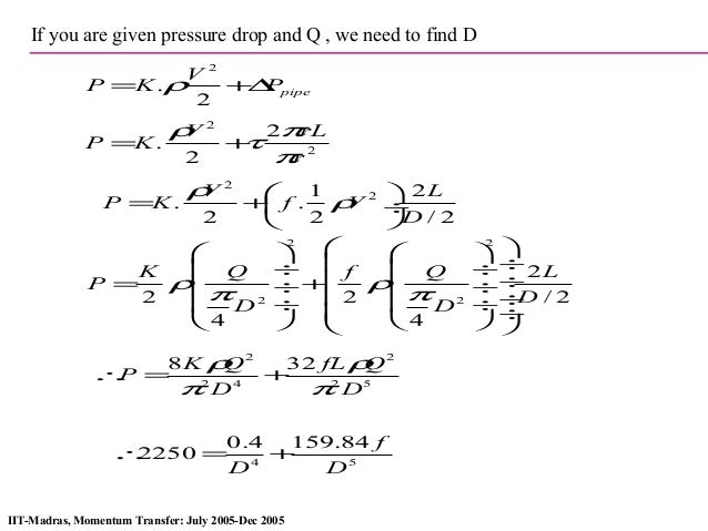 Pipe Flow Friction factor in fluid mechanics