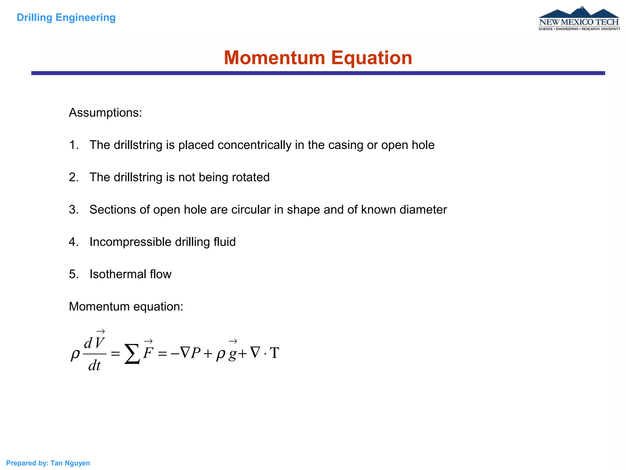 Laminar Flow in pipes and Anuli Newtonian Fluids | PPT