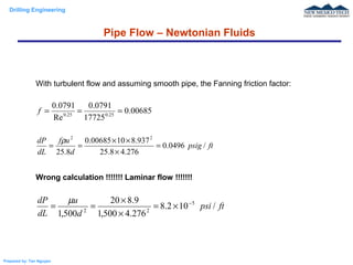 Laminar Flow in pipes and Anuli Newtonian Fluids | PPT