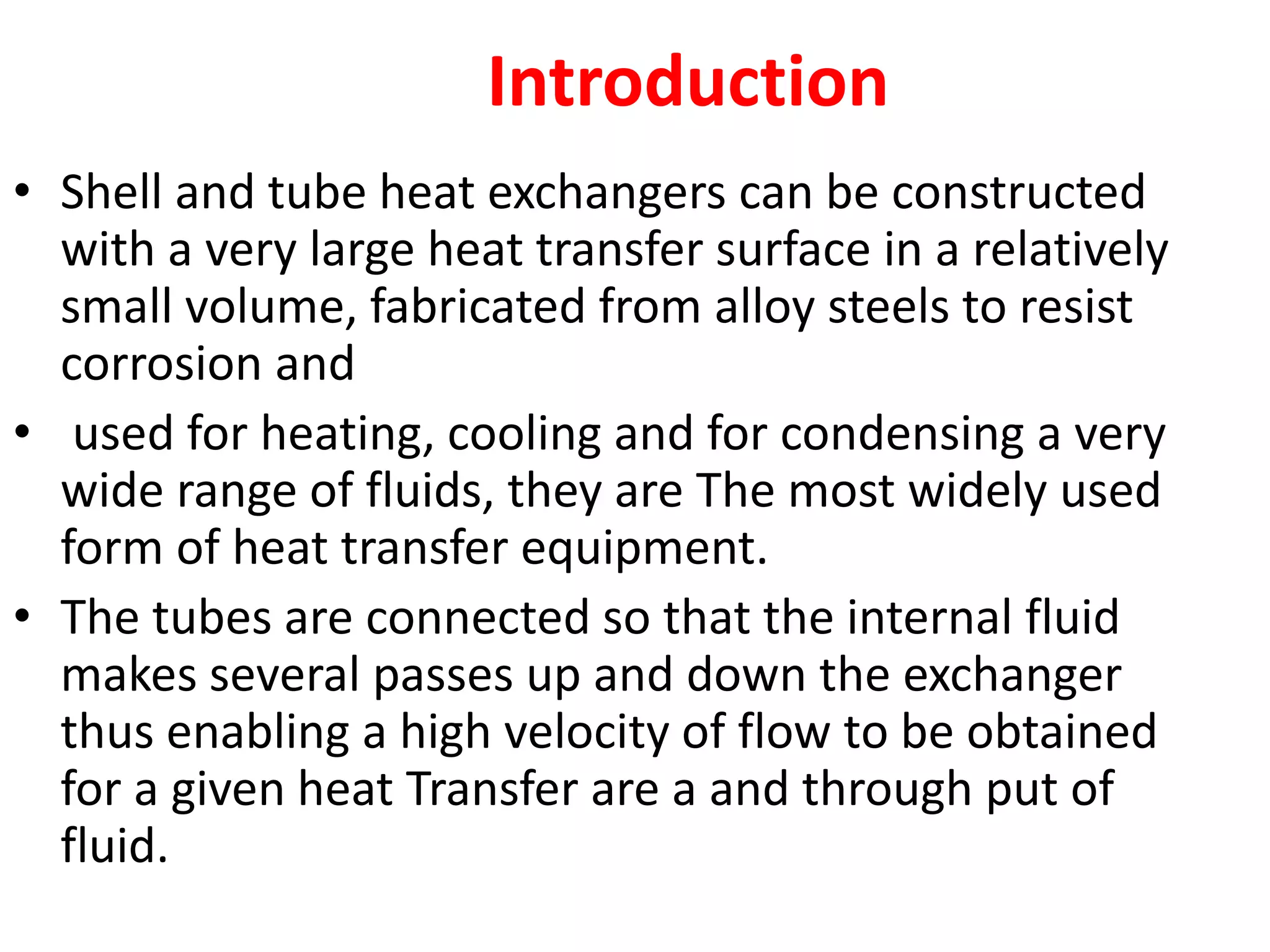 Shell and Tube Heat Exchanger in heat Transfer | PPTX