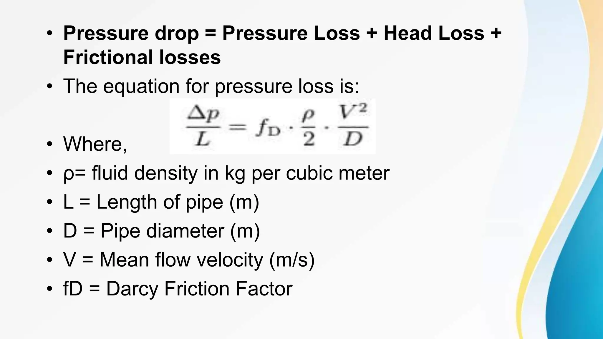 Calculation of Flowrate and Pressure Drop Relationship for Laminar Flow using Data | PPTX