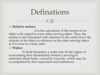 Relative Motion between the particles and a fluid | PPTX