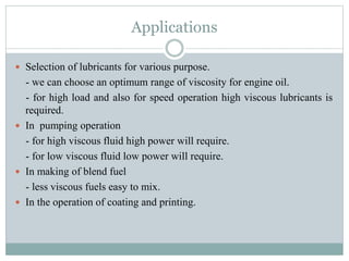 Elementary Viscosity in chemical engineering | PPT