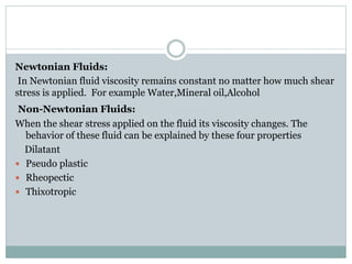 Elementary Viscosity in chemical engineering | PPTX