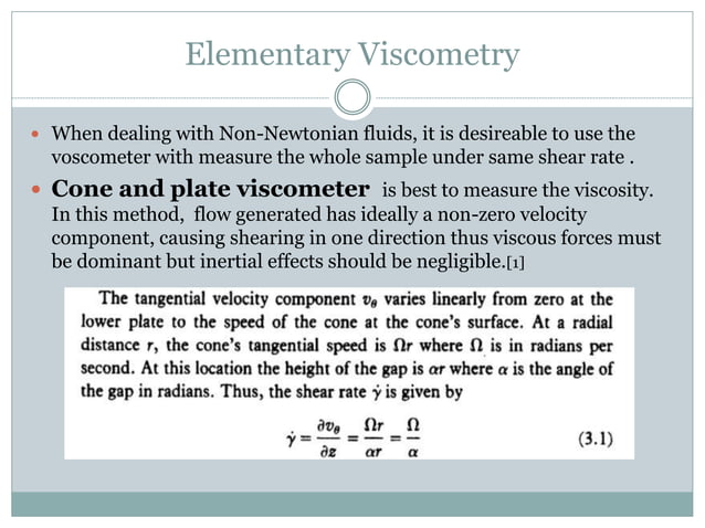 Elementary Viscosity in chemical engineering | PPT