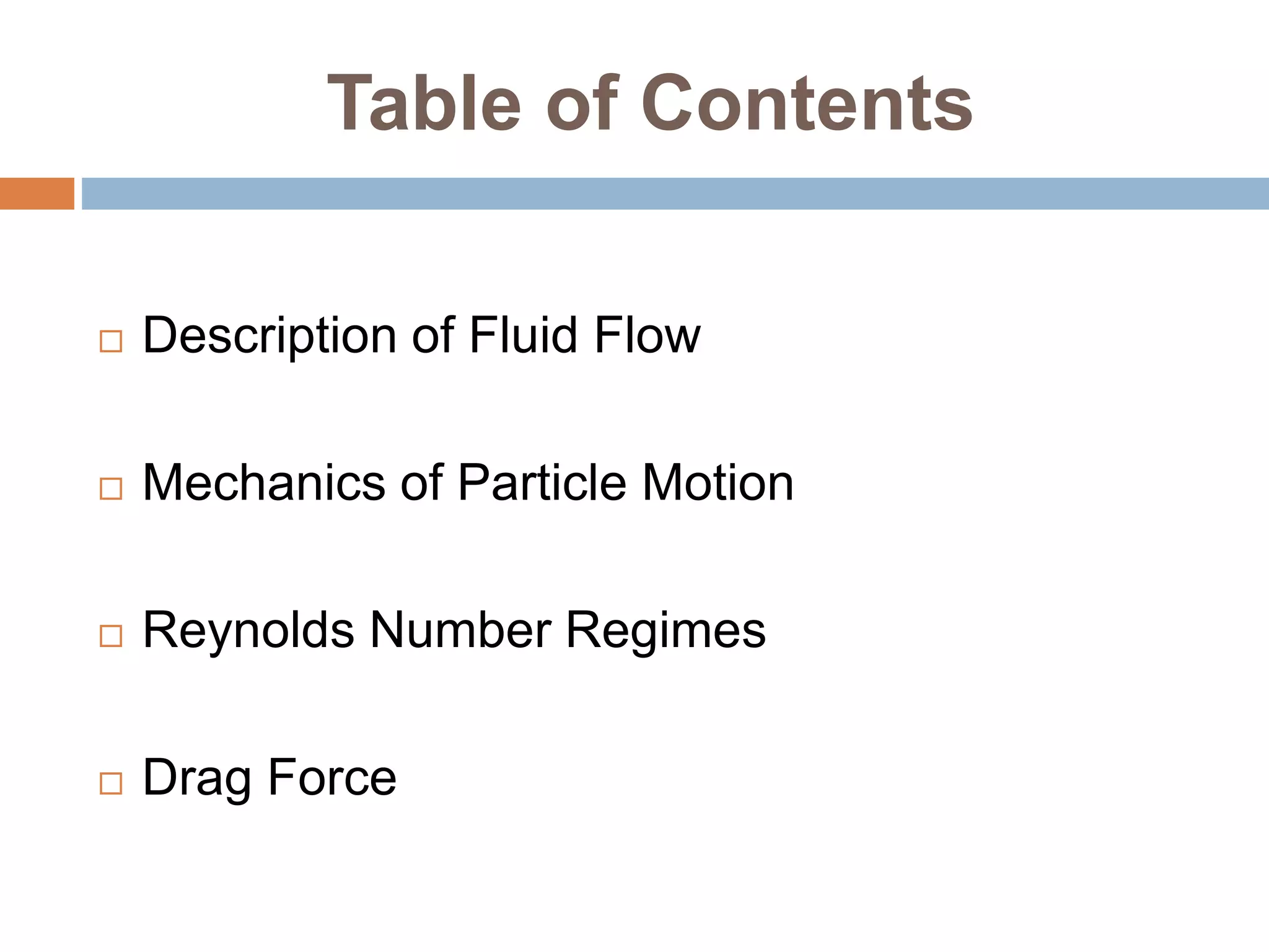 fluid Motion in the presence of solid particles | PPTX