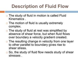 fluid Motion in the presence of solid particles | PPTX