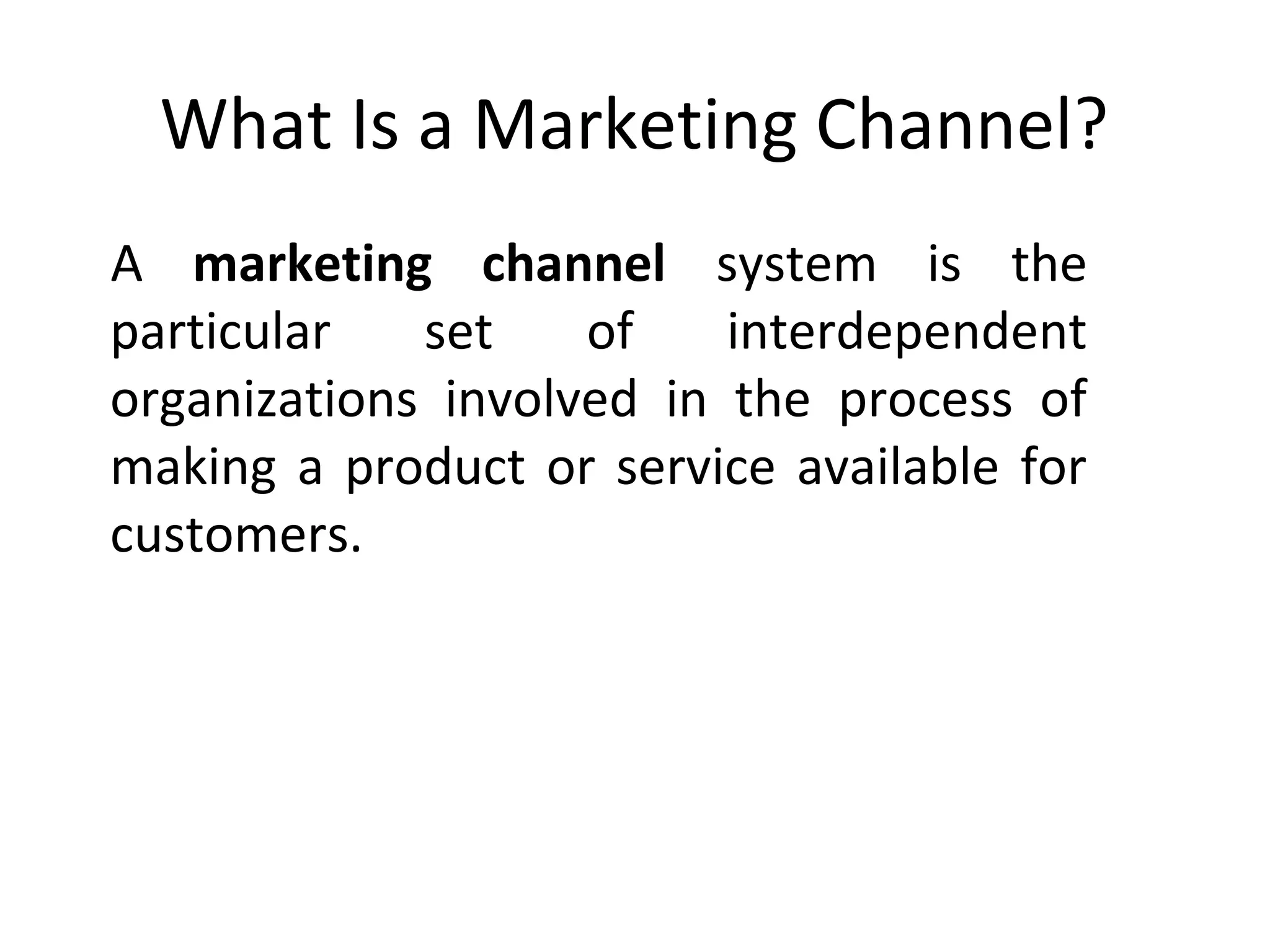 Marketing channels | PPT