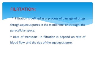 Translocation of drug | PPTX