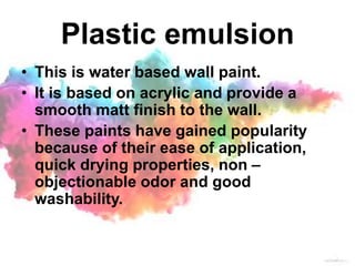 paint and its types (for architectural study) | PPTX