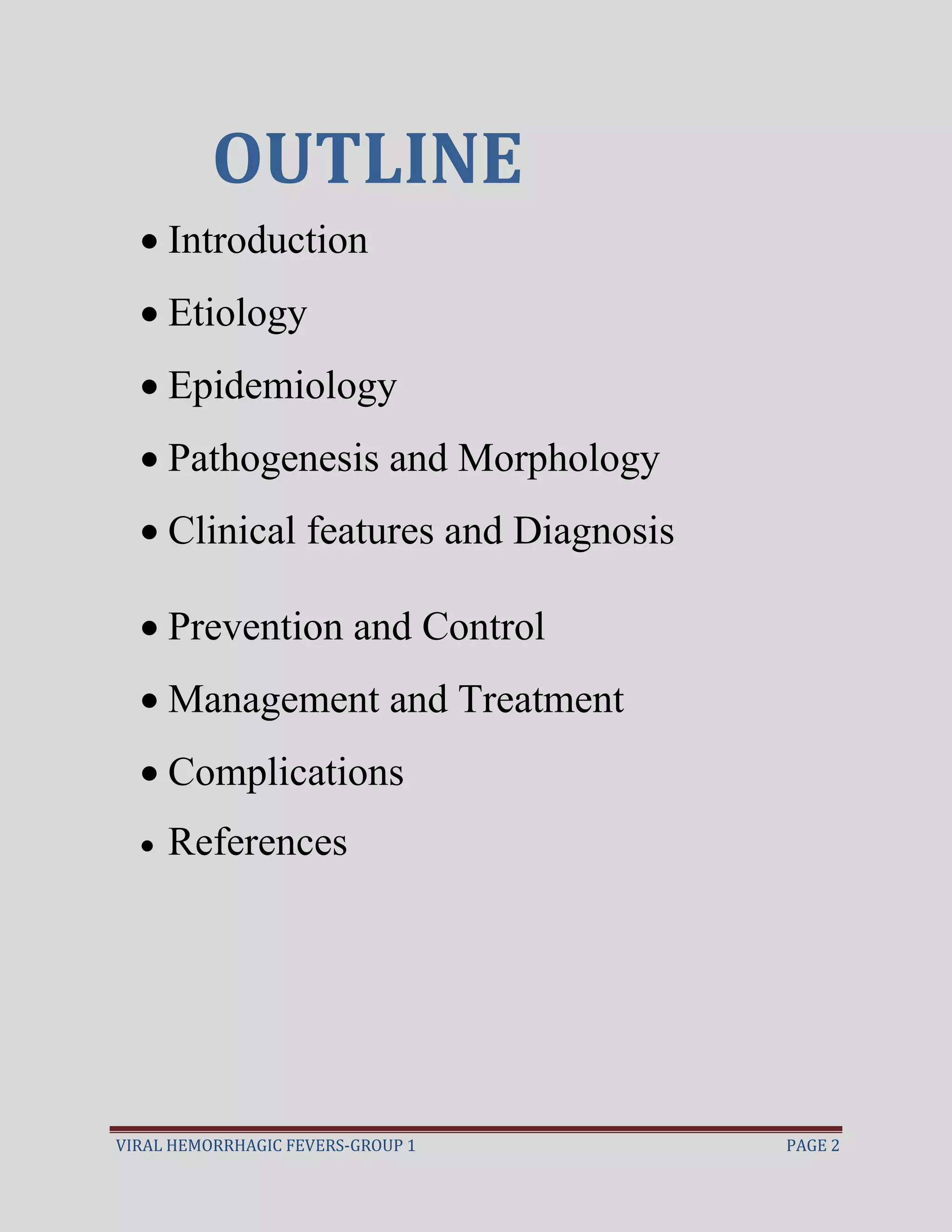 VIRAL HEMORRHAGIC FEVER | PDF