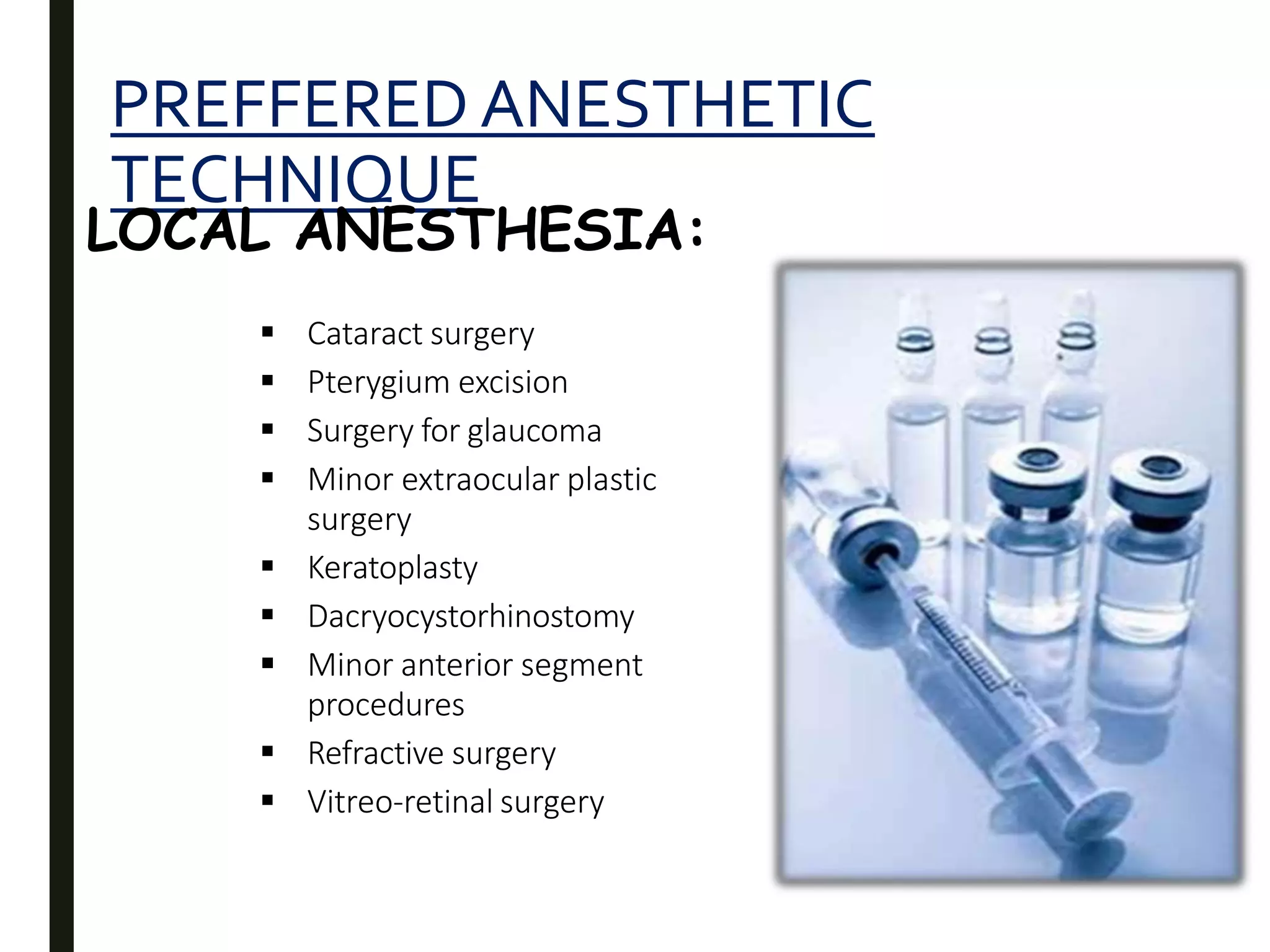 Ocular anesthesia | PPTX