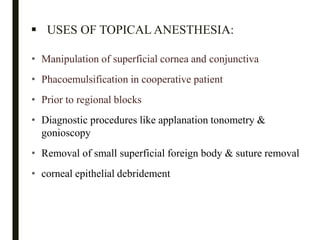 Ocular anesthesia | PPTX