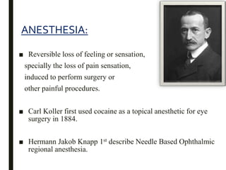 Ocular anesthesia | PPTX
