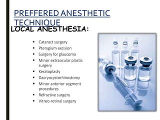 Ocular anesthesia | PPTX