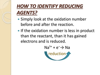 REDUCTION AND REDUCING AGENTS | PPTX