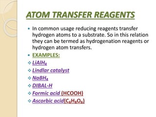 REDUCTION AND REDUCING AGENTS | PPTX