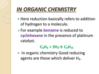 REDUCTION AND REDUCING AGENTS | PPTX