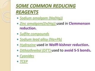 REDUCTION AND REDUCING AGENTS | PPTX