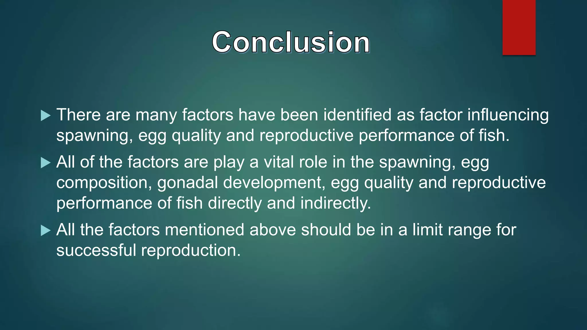 FACTORS RELATED TO FISH BREEDING | PPTX