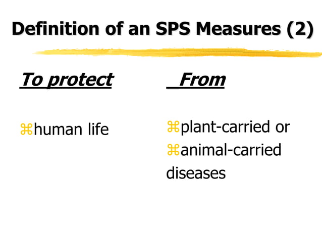 The WTO Agreement on the Application of SPS Measures | PPT | Science