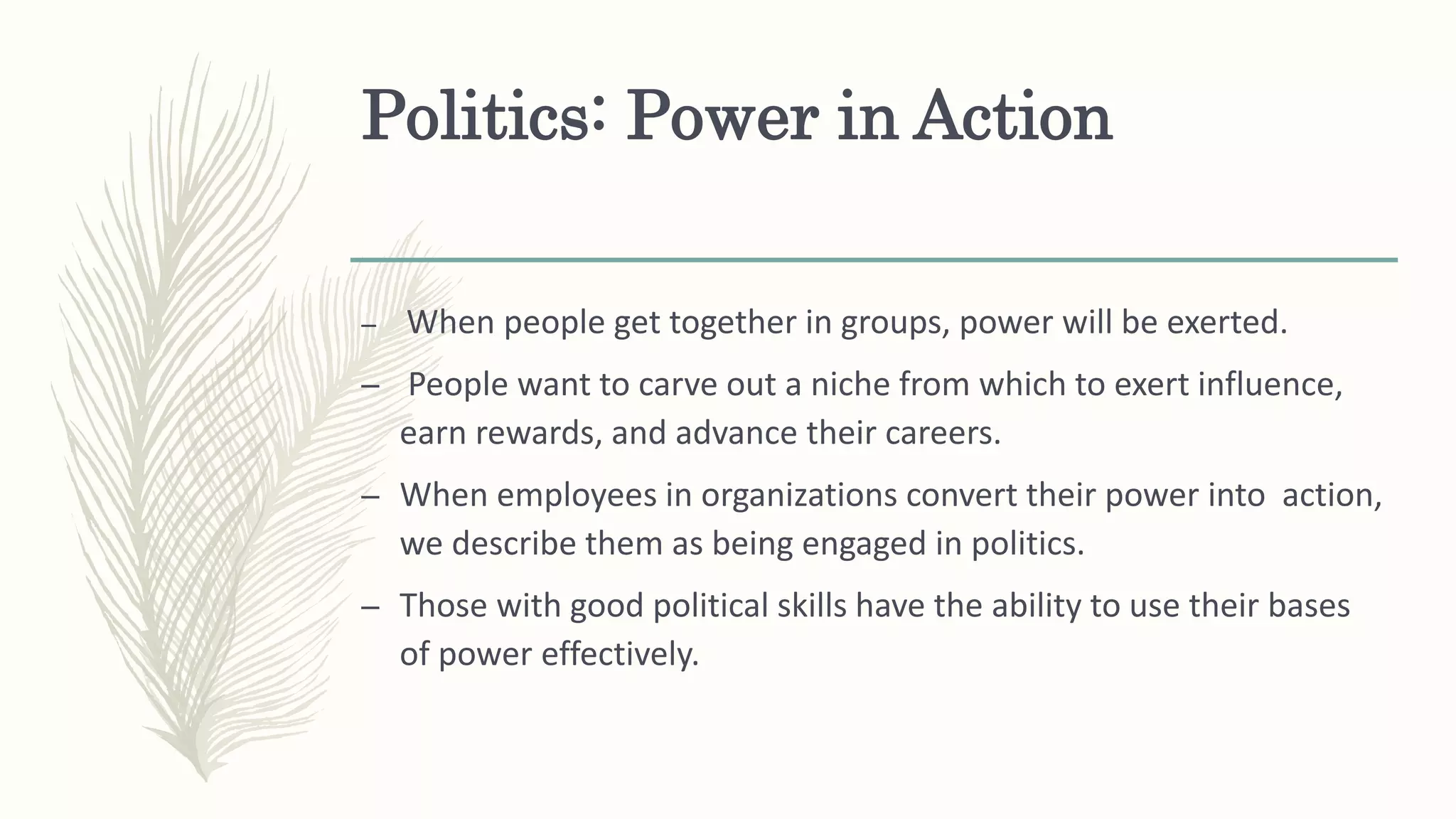 Organizational behavior ( Power and politics ) | PPTX