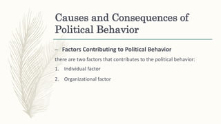 Organizational behavior ( Power and politics ) | PPTX