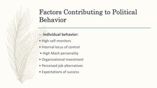 Organizational behavior ( Power and politics ) | PPTX
