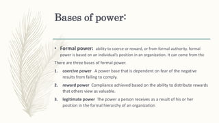 Organizational behavior ( Power and politics ) | PPTX