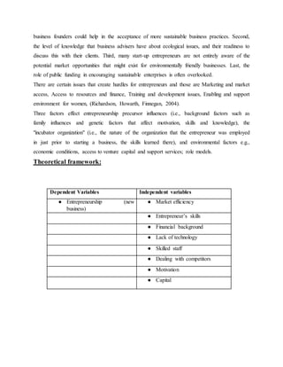 CHALLENGES FACED BY ENTREPRENEURS WHILE STARING A NEW BUSINESS | PDF