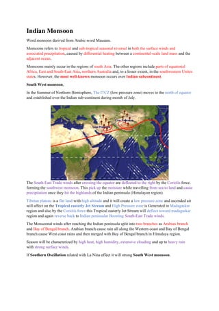 Indian Ocean monsoon | PDF