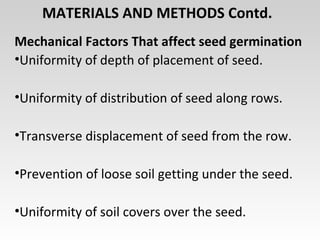 development of a two-row groundnut seed planter | PPT