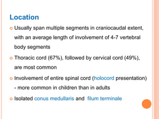 Spinal cord lesions and its radiological imaging finding. | PPTX