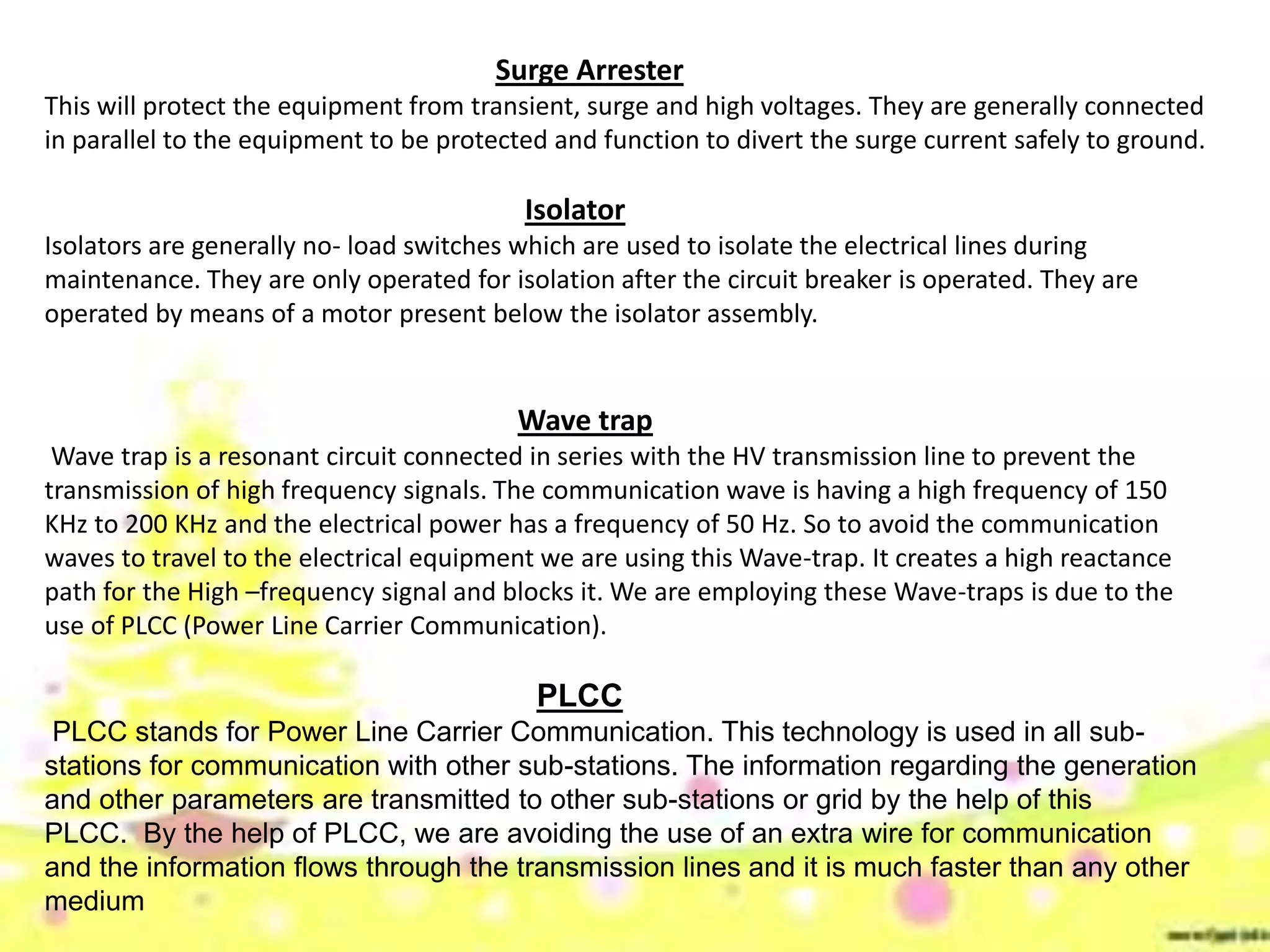 INDUSTRIAL TRAINING:SWITCHYARD STUDY | PPTX