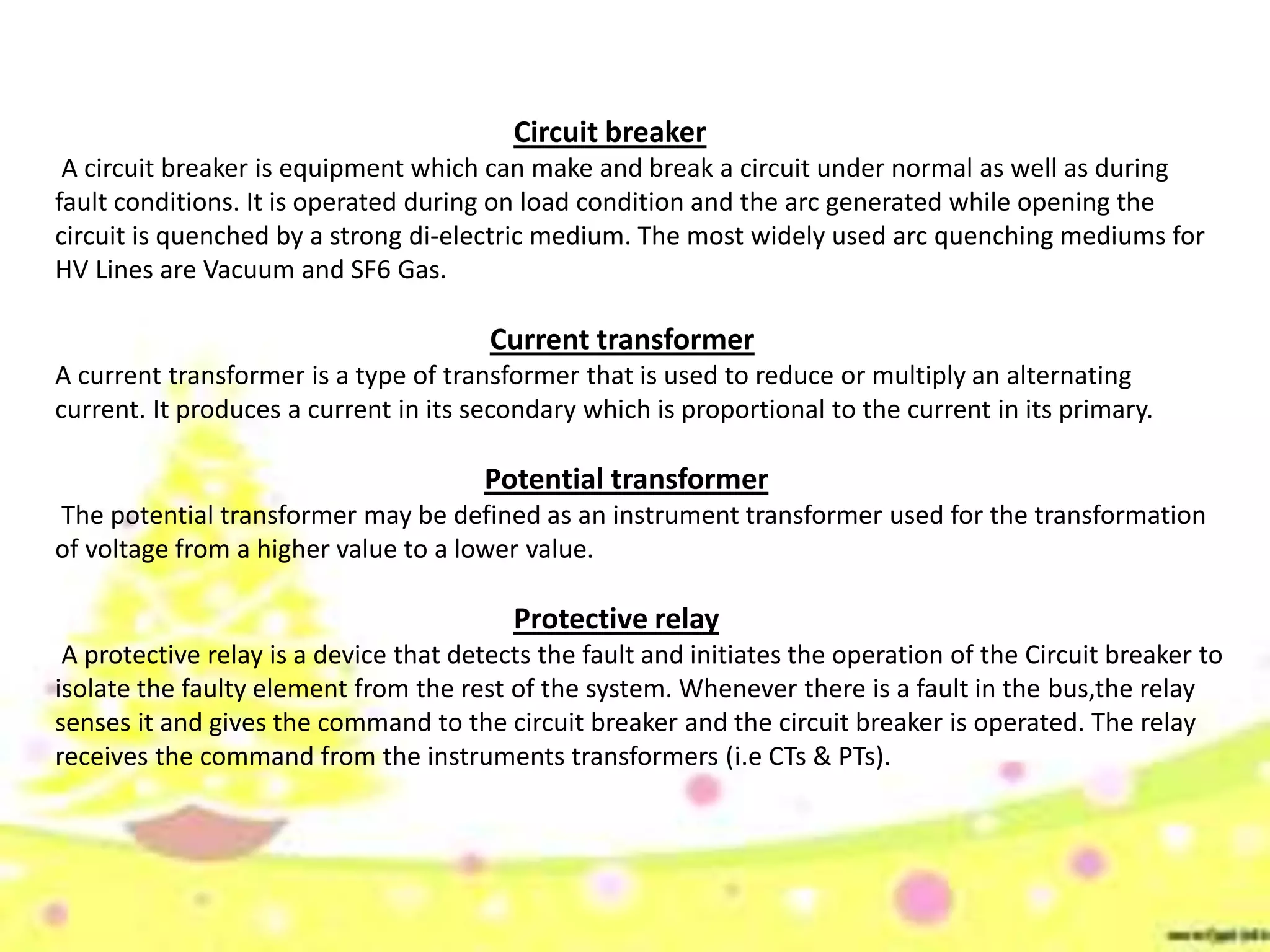 INDUSTRIAL TRAINING:SWITCHYARD STUDY | PPTX