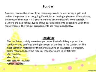 INDUSTRIAL TRAINING:SWITCHYARD STUDY | PPTX