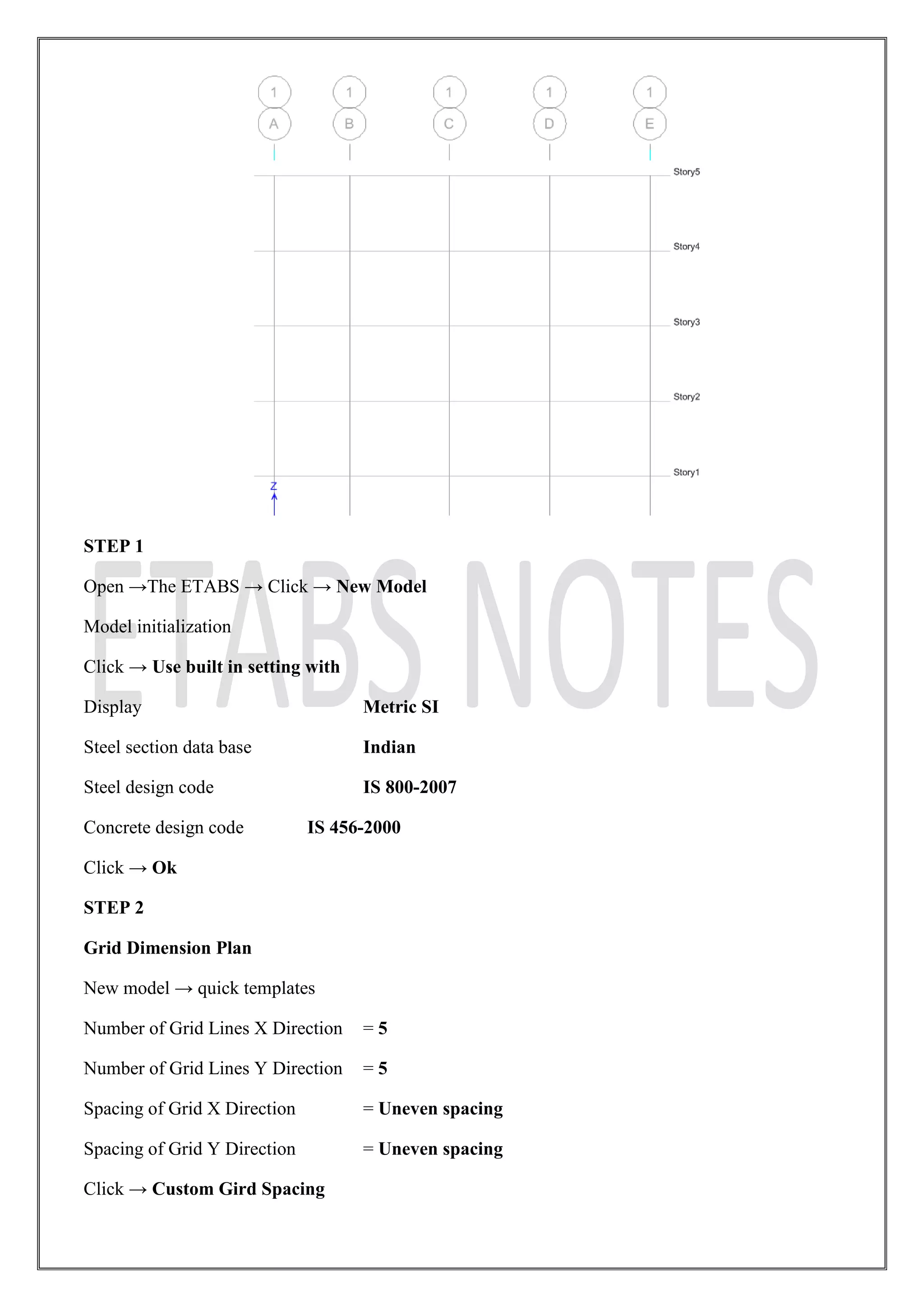 ETABS BASIC DESIGN | PDF