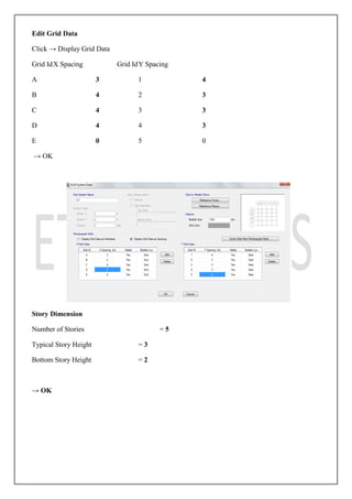 ETABS BASIC DESIGN | PDF