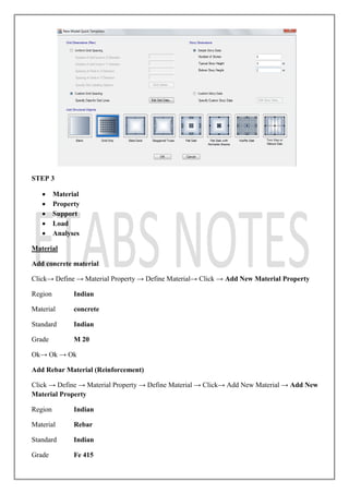 ETABS BASIC DESIGN | PDF
