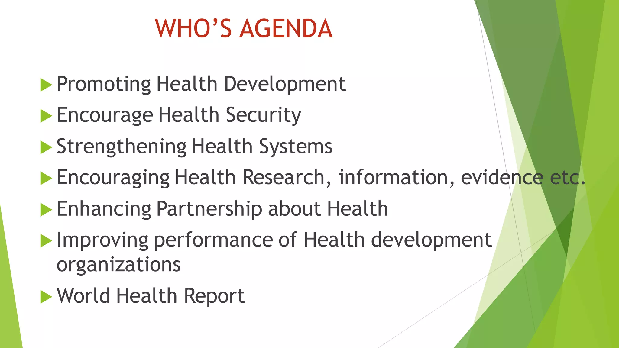 World Health organization Ppt | PDF
