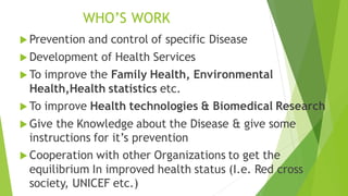World Health organization Ppt | PDF