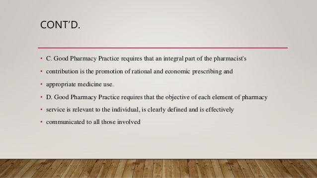 Introduction to the concept of Good Pharmacy Practice and SOPs. | PPTX