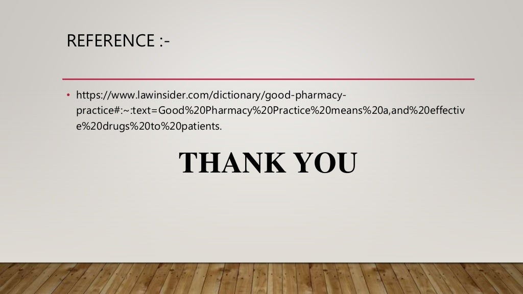 Introduction to the concept of Good Pharmacy Practice and SOPs. | PPTX