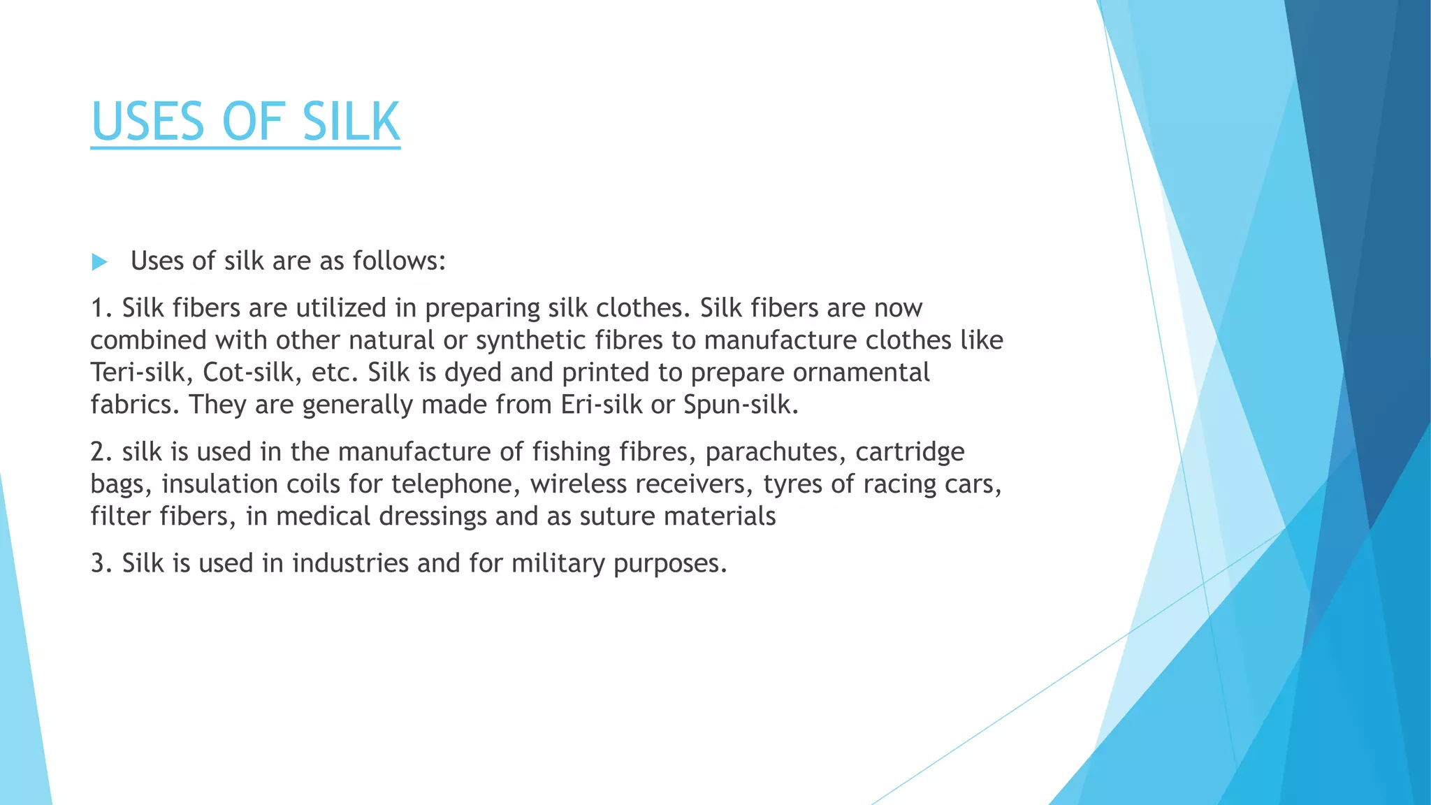 Presentation on economic importance of silk | PPTX