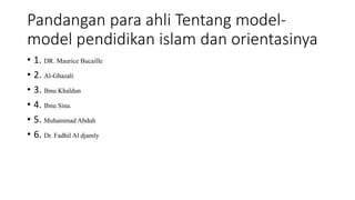 Model pendidikan islam dan krientasinya..pptx