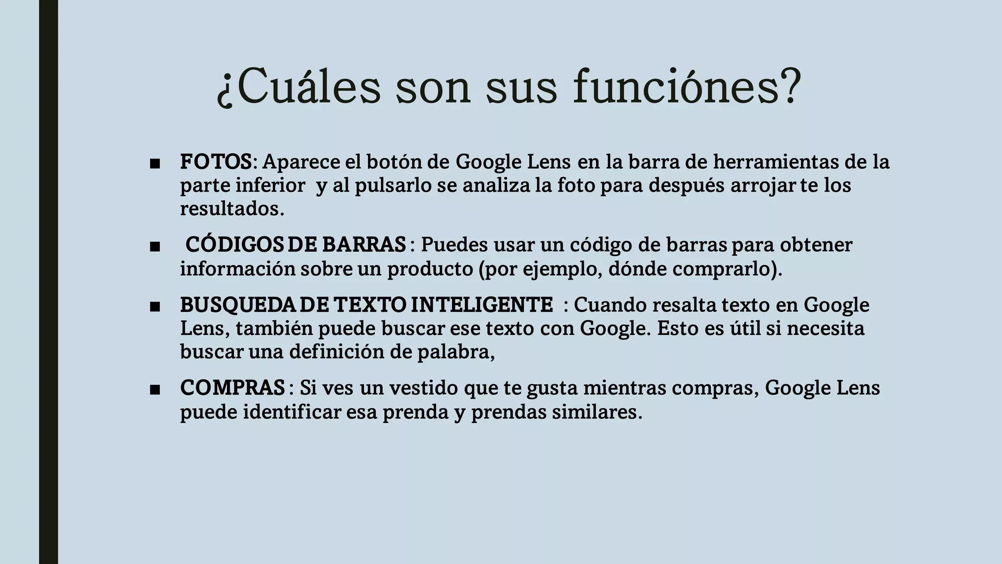 Funciones de Google Lens
