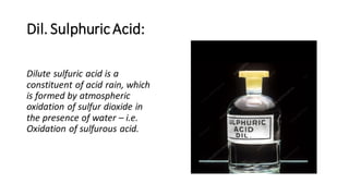 Sulphuric acid | PDF