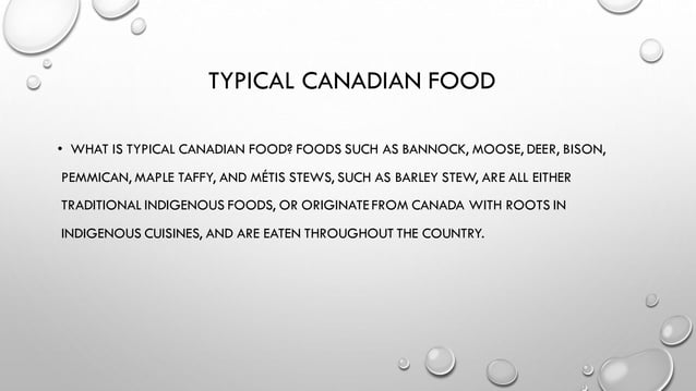 Canadian Foods culture and it’s benefits | PDF